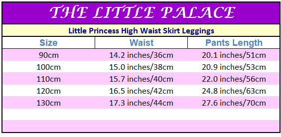 Little Princess High Waist Skirt Leggings – Little Palace Store